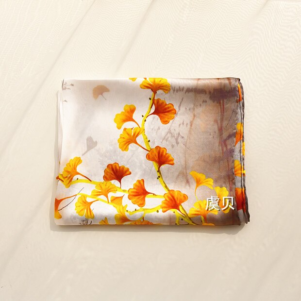 Chinese classic natural silk scarf with printed gi... – Grandado