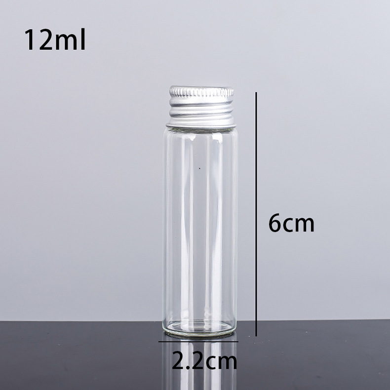 24 cute transparent glass bottles with aluminum ca... – Vicedeal