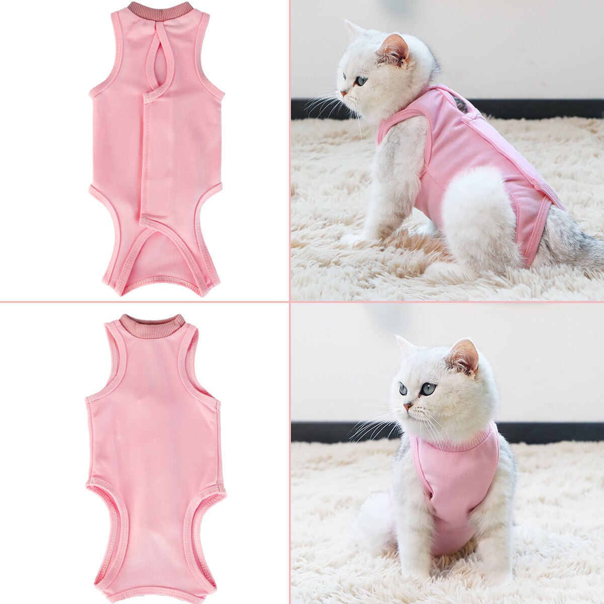 Pet Cat Recovery Suit After Surgery Wear E Collar ... – Grandado