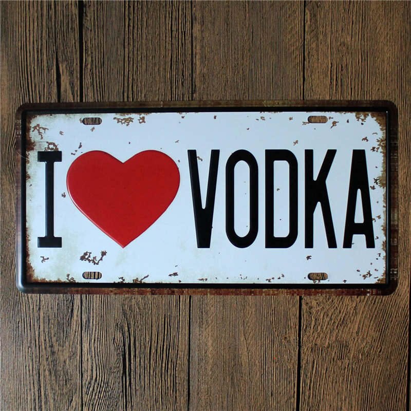 15*30 cm I Love Vodka/Beer/Whiskey Pub Signs Wall ... – Vicedeal