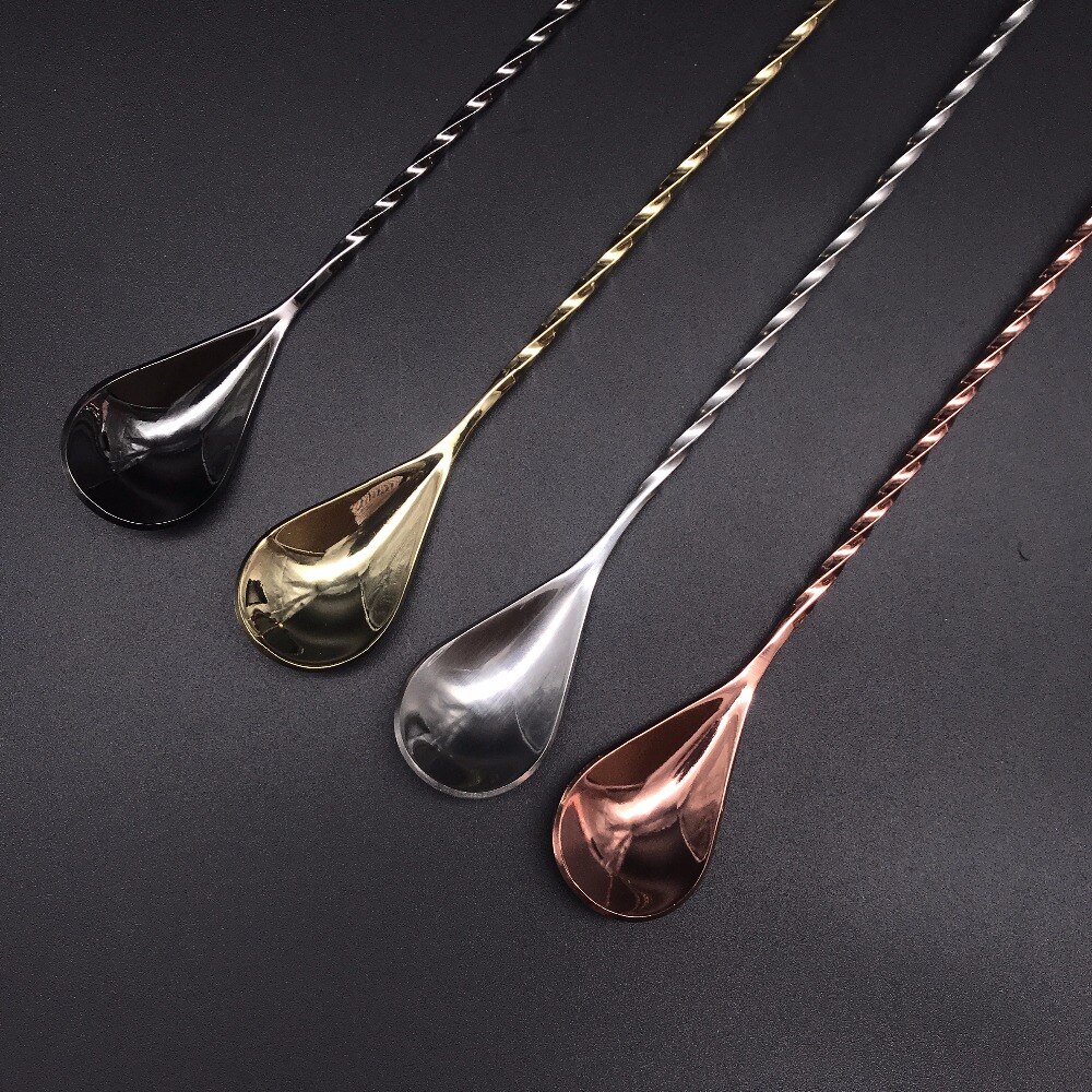300mm Stainless Steel Threaded Bar Spoon Swizzle S... – Grandado