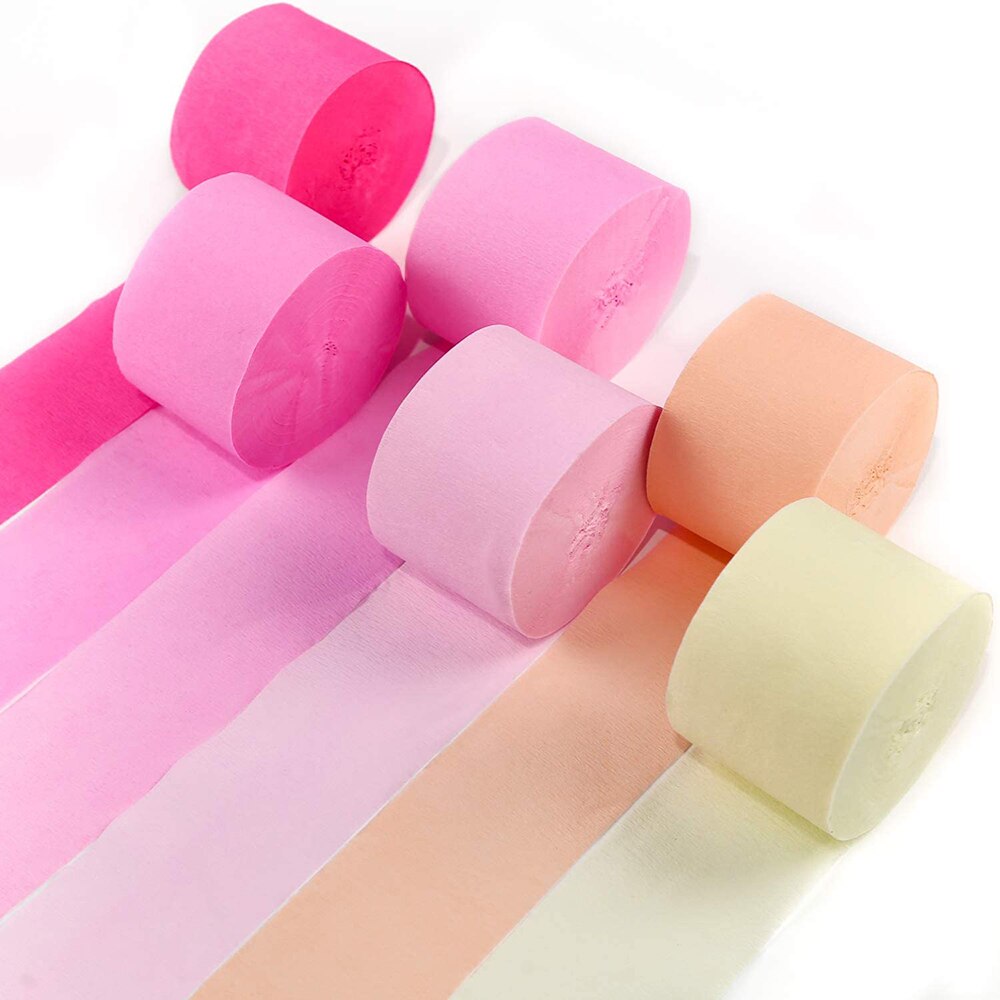 6pcs Crepe Paper Streamer Party Decorations pastel... – Grandado