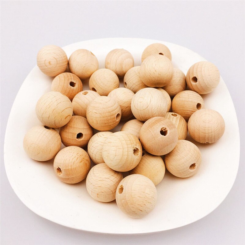 Useful Beech Wooden Chewable 8-20mm Round Beads Ec... – Vicedeal