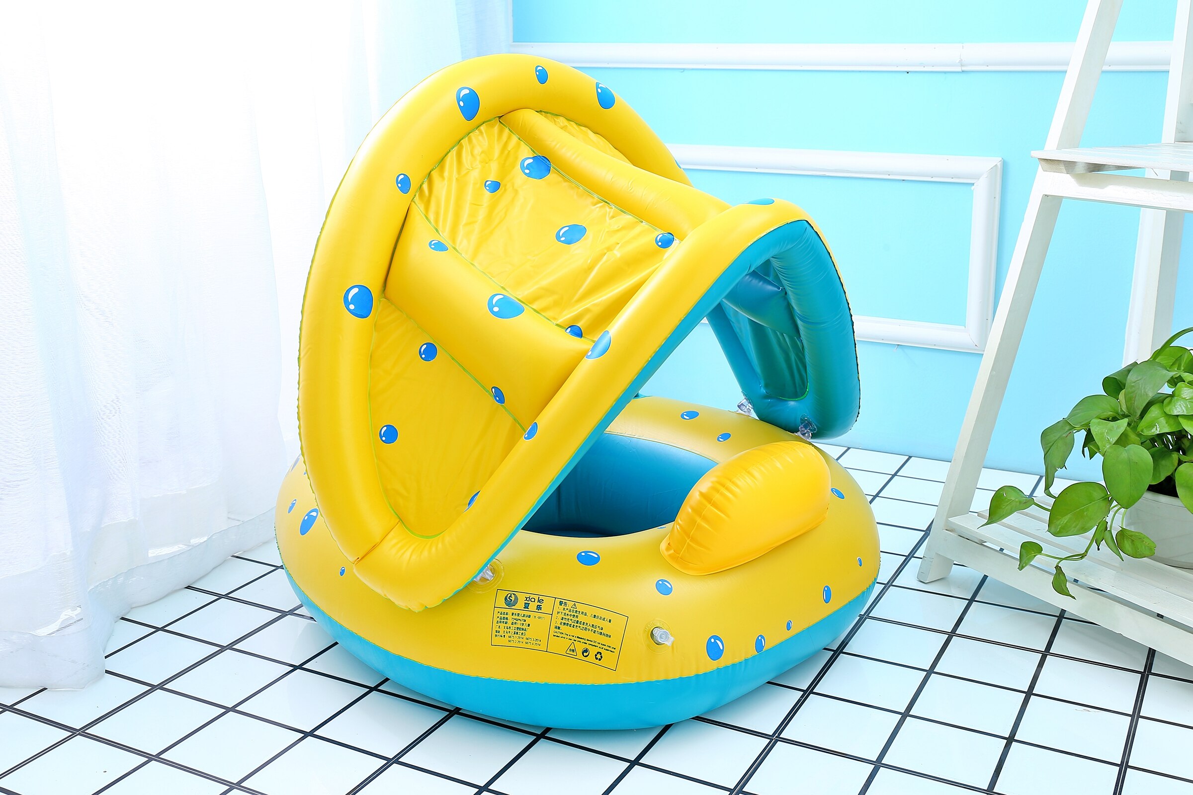 Baby Inflatable Swimming Ring Cartoon Baby Float w... – Grandado