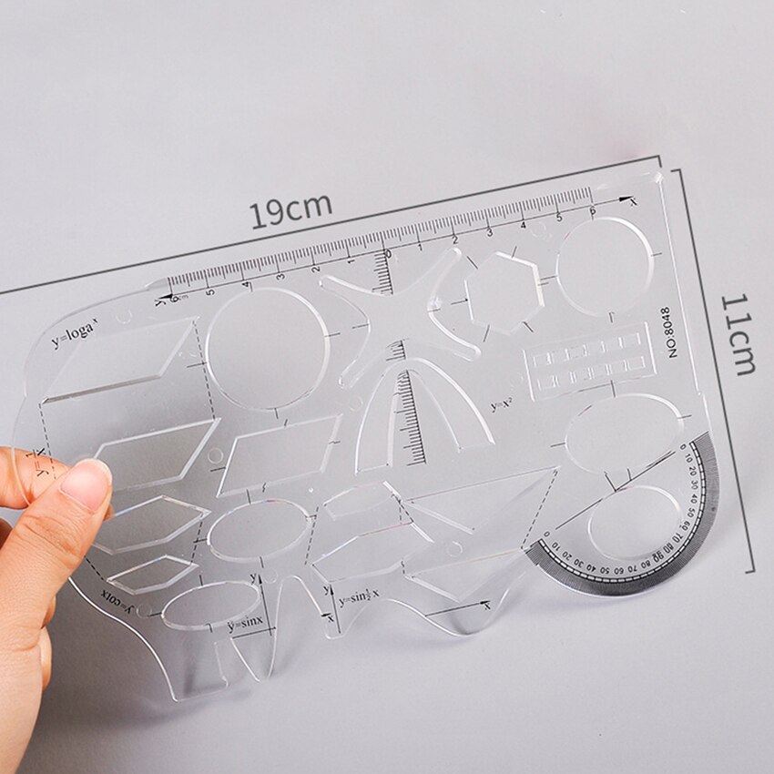 Multi-purpose Drawing Rulers With Protractor Mathe... – Vicedeal