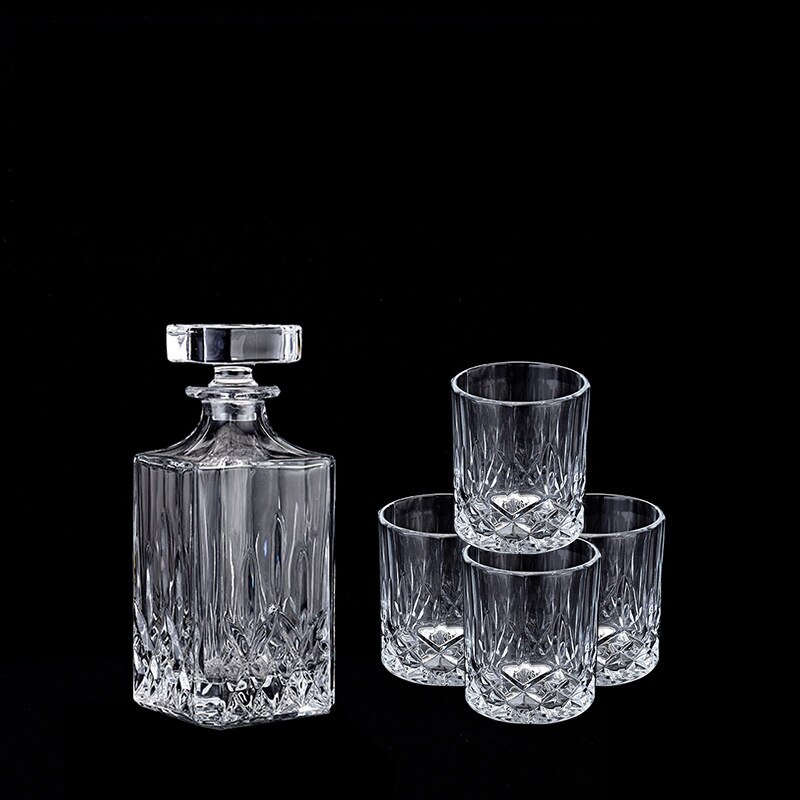 Luxury Lead Free Square Glass Wine Bottle Whiskey ... – Grandado