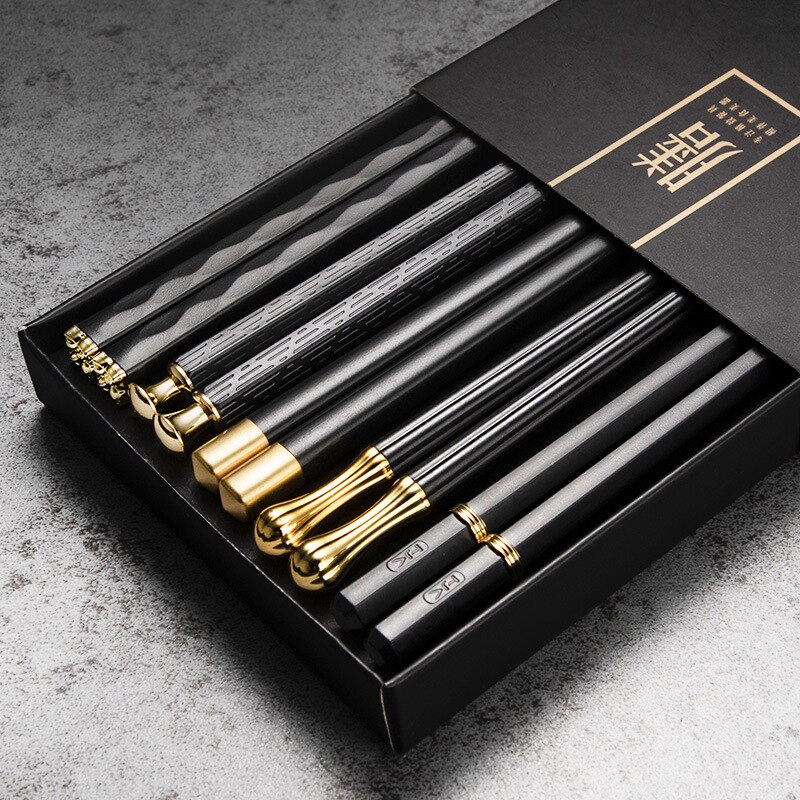 5 Pairs Chinese Japanese Chopsticks Steel Alloy No... – Vicedeal