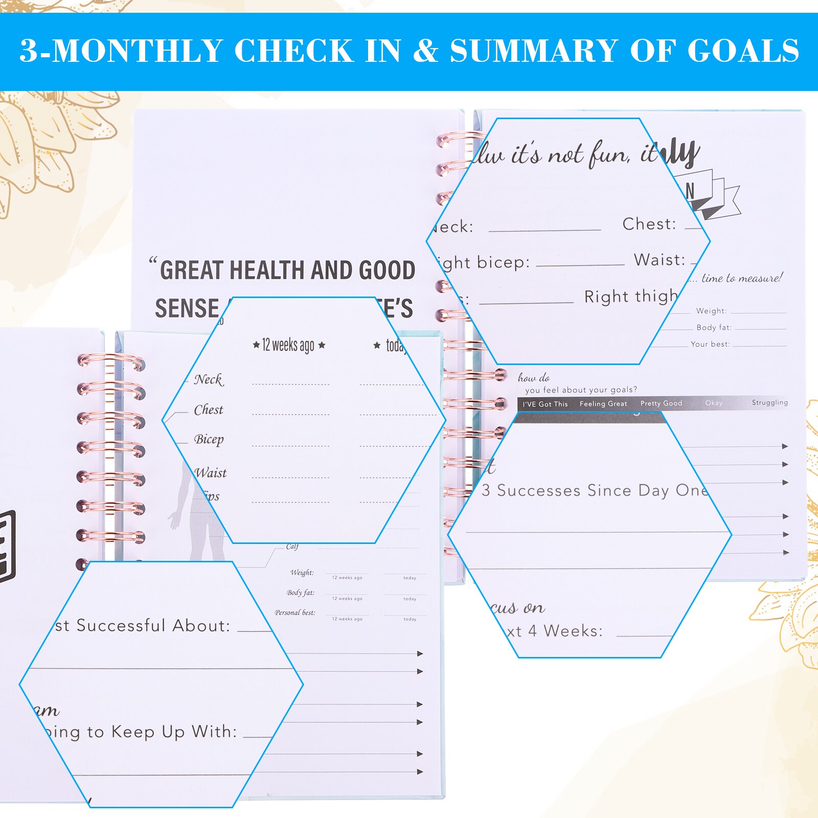 Fitness Journal Workout Planners with Diet & Calor... – Grandado