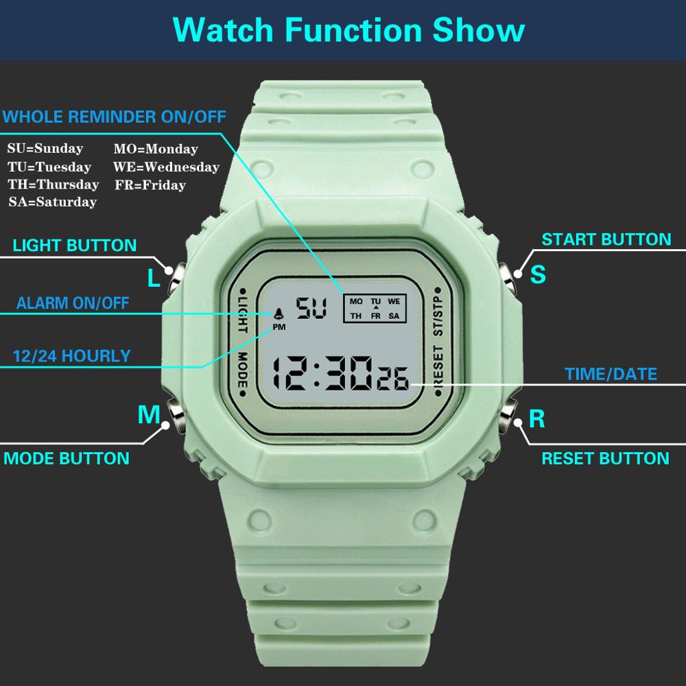 Women's Sport Watch Women Silicone LED Digital Wat... – Grandado