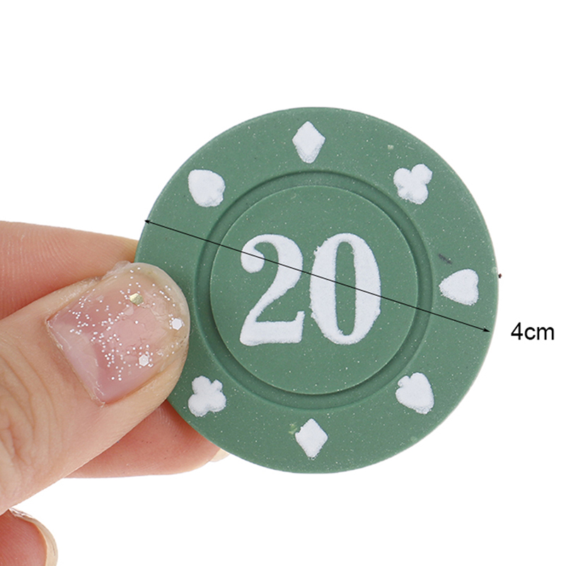 20PCS Poker Chip 20pcs Round Plastic Chips Casino ... – Grandado