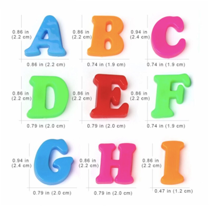 2CM Magnet Letters Alphabet Puzzle Colorful Fridge... – Grandado
