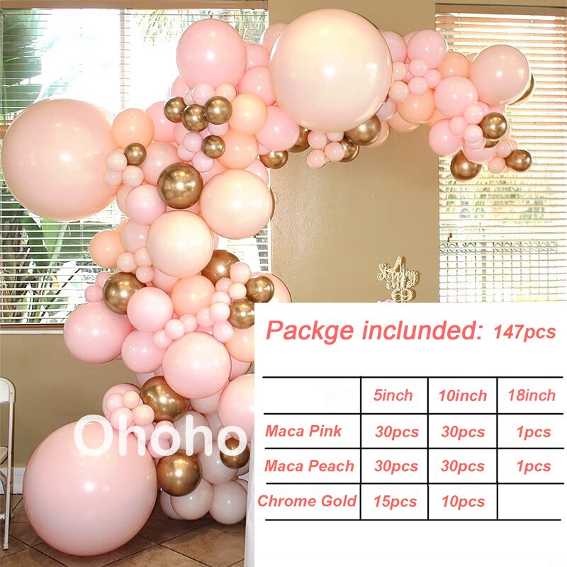 Ohoho White Balloon Arch Kit Birthday Party Decora... – Grandado