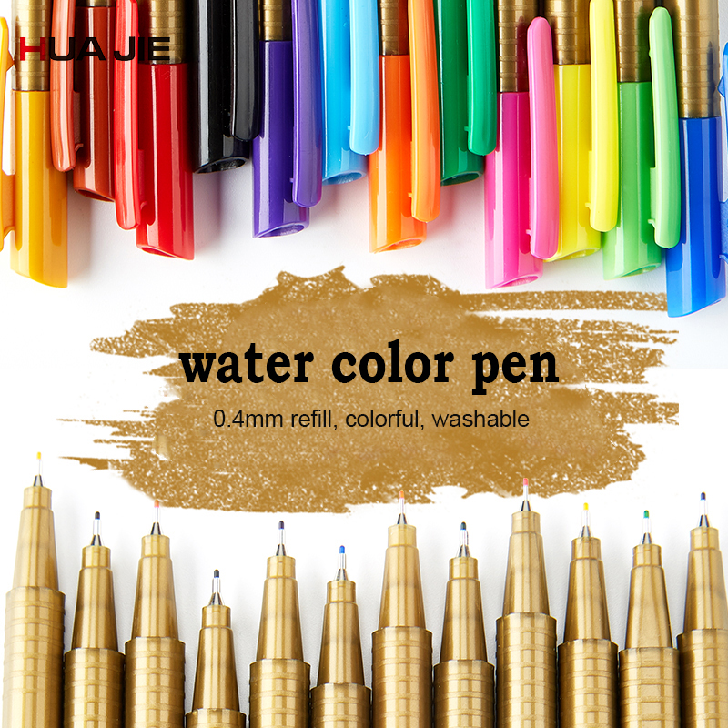 Navulbare Penseel Inkt Pen 12 Kleuren Wasbare Wate... – Grandado