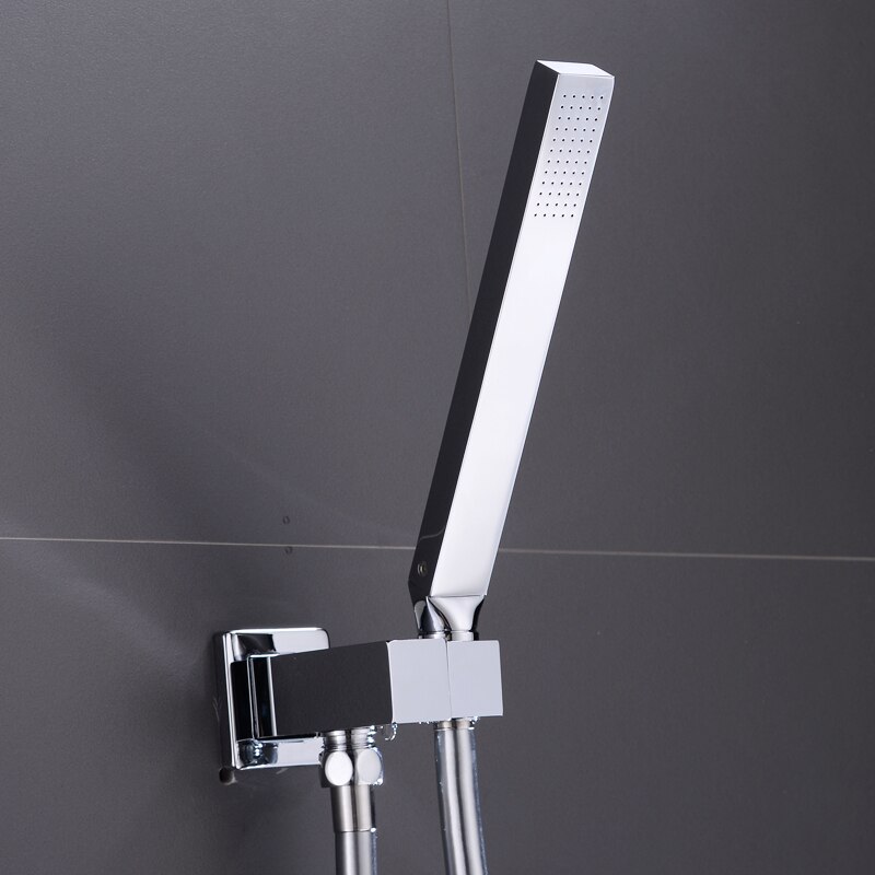 Solid Brass Slim Square Hand Shower Head Water Sav... – Grandado