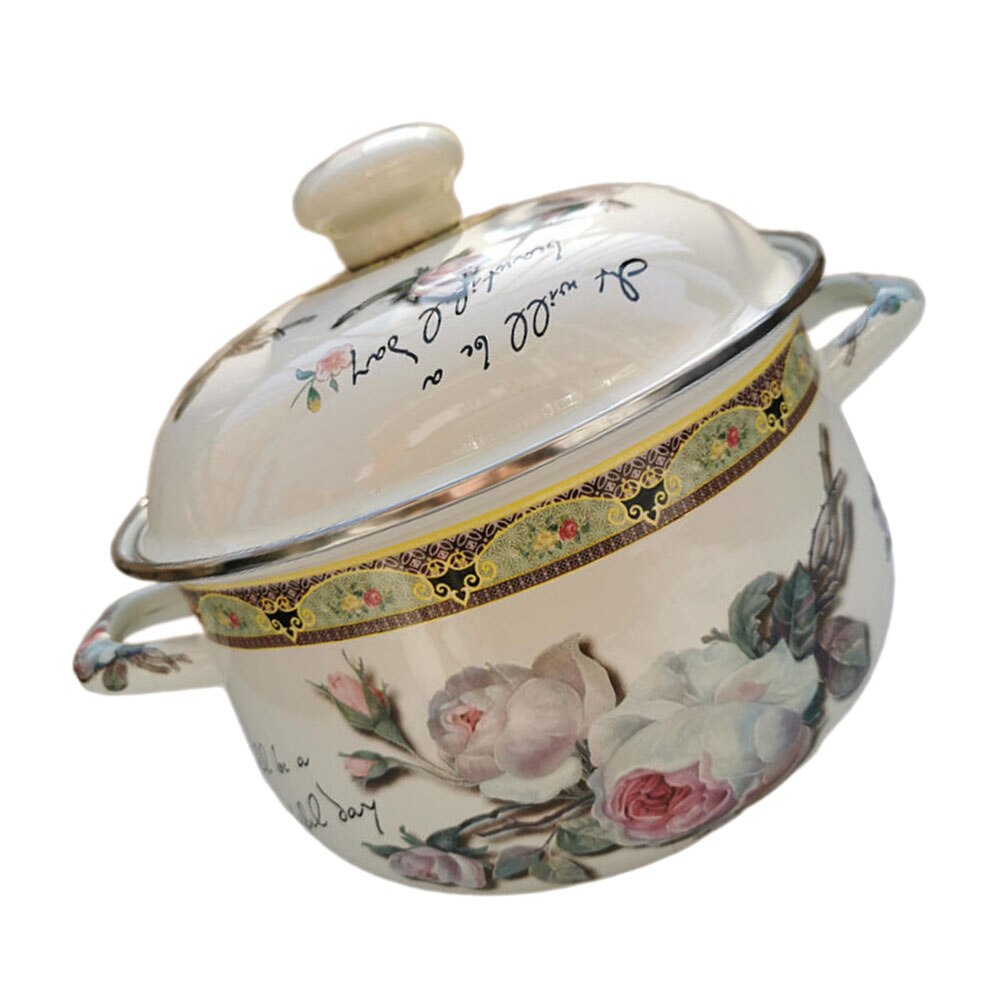 Enamel Stew Pot Kitchen Stockpot Enamel Cooking Po... – Grandado