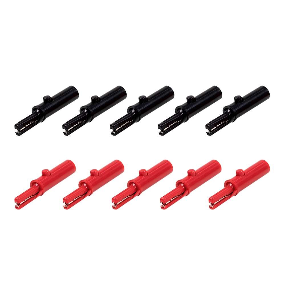 10pcs Button Type Insulated 4mm Interface Small Alligator Clip Banana ...