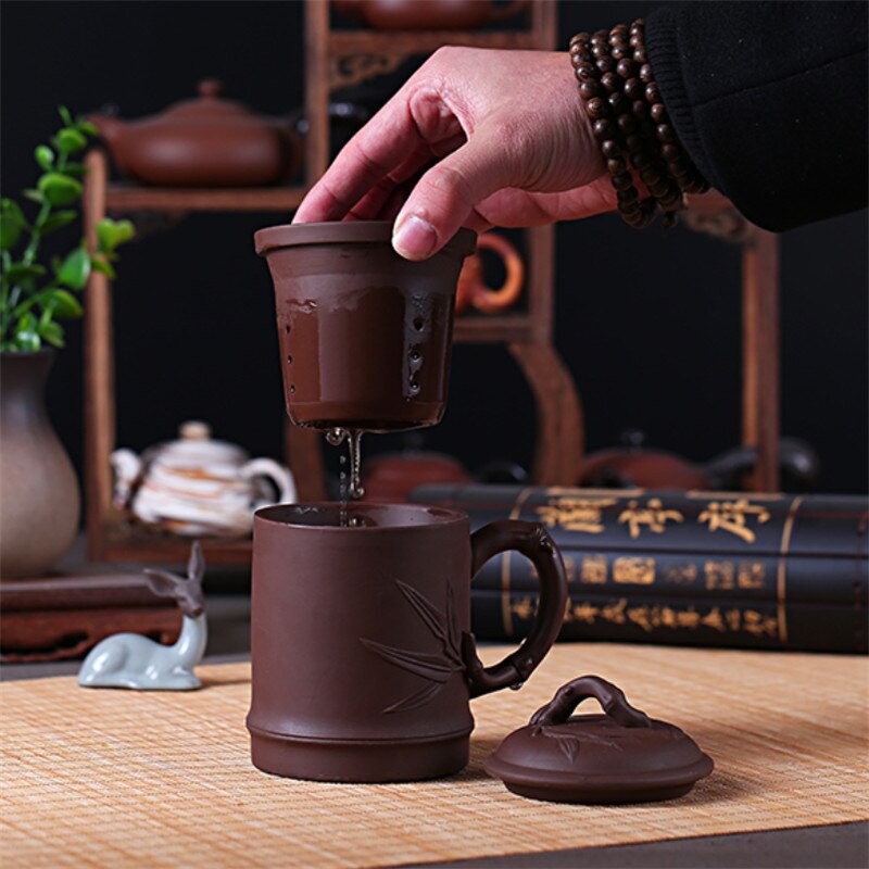 Retro Traditionele Chinese Paarse Klei Thee Mok Me... – Vicedeal