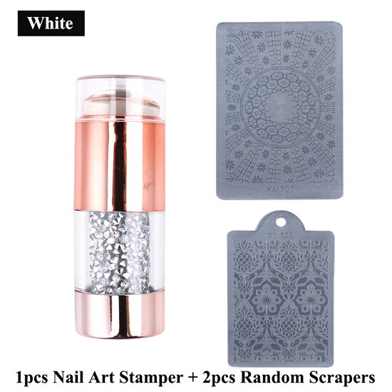 Double-Ended Nail Art Stempel Plaat Clear Jelly Si... – Grandado