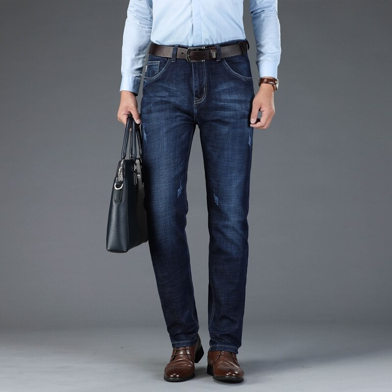 Comfortabele ademende modal denim jeans heren herf... – Grandado