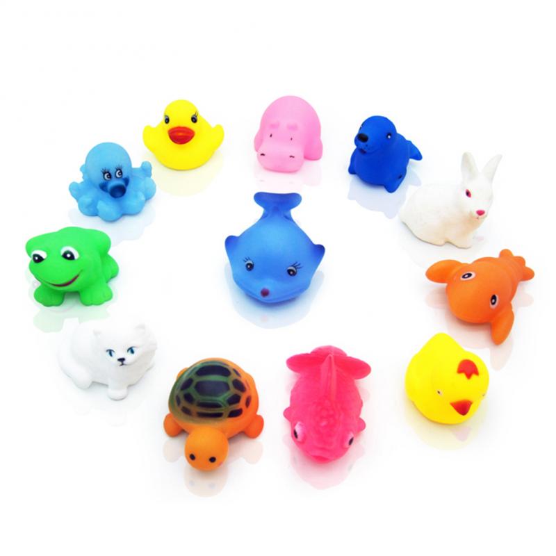 12 Pcs Cute Animals Swimming Water Toys Colorful S... – Grandado