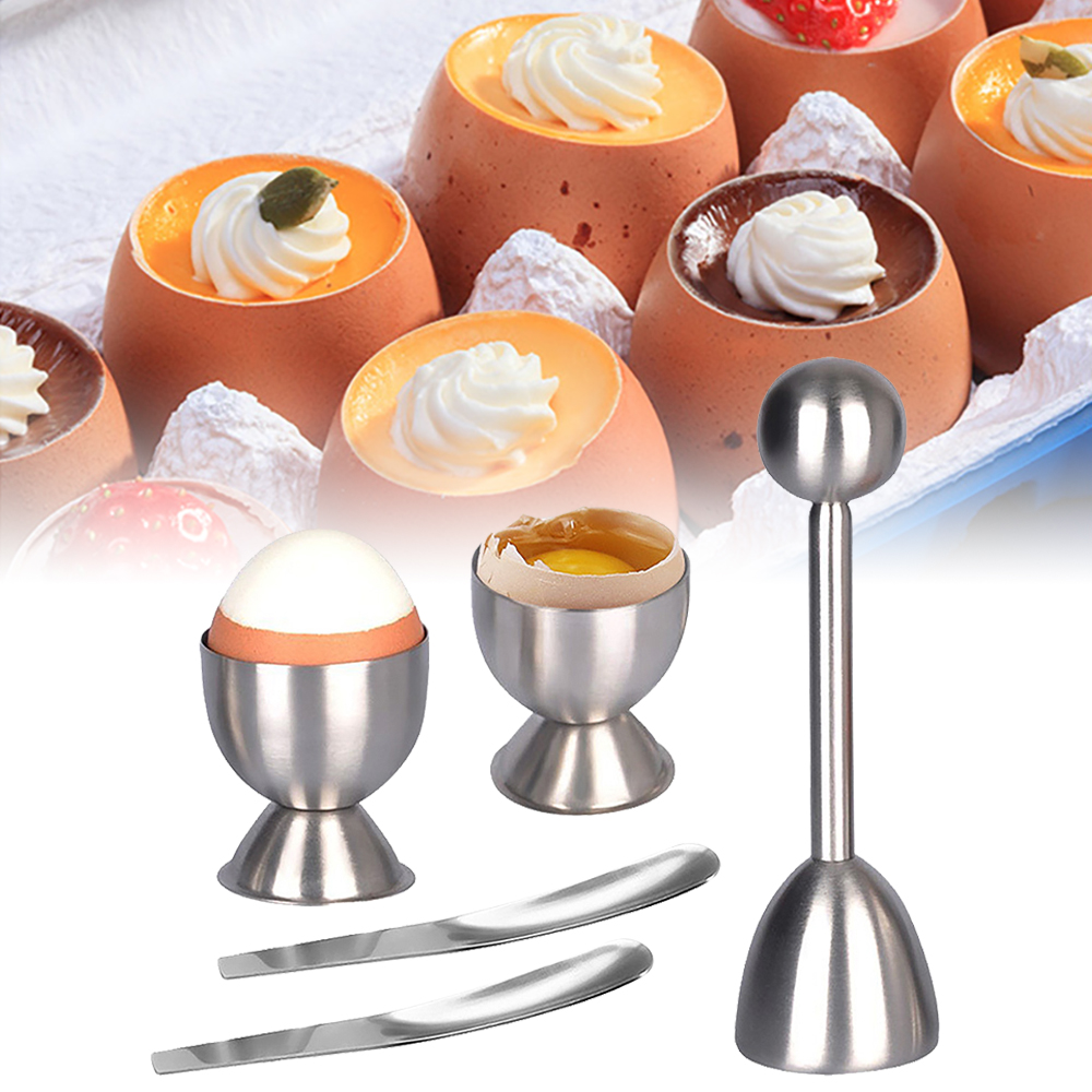 1 Set Stainless Steel Egg Scissors Topper Shell Cu... – Grandado