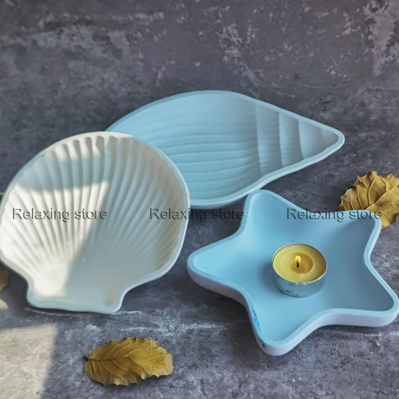 Shell Beton Cement Tray Siliconen Mal Leaf Sierade... – Grandado