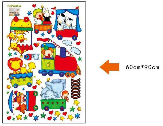 Cute Animal Train Wall Stickers Decal Vinyl Art Ki... – Grandado