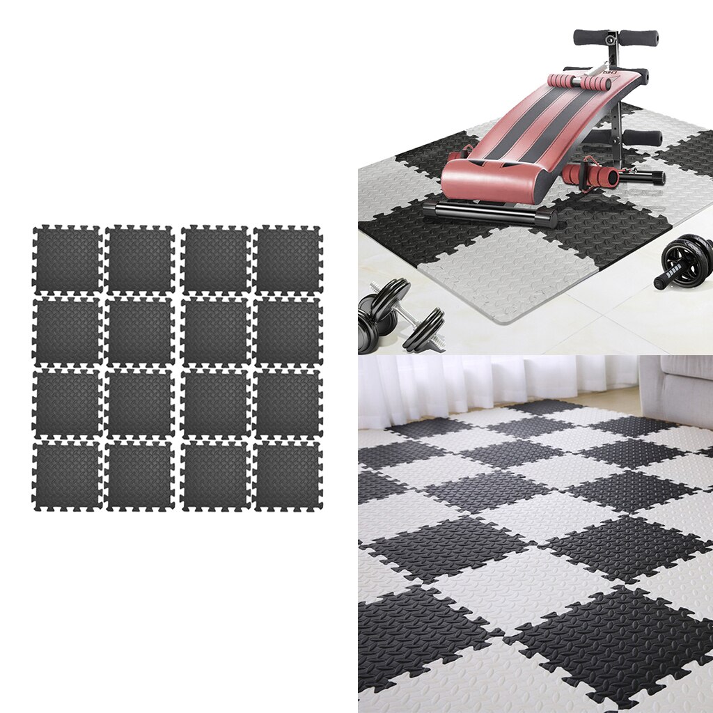 16pcs Floor Mat Exercise Gym Rubber Flooring Tiles... – Grandado