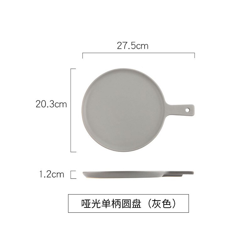 Nordic Matt single ear disc ceramic dish baked ric... – Grandado