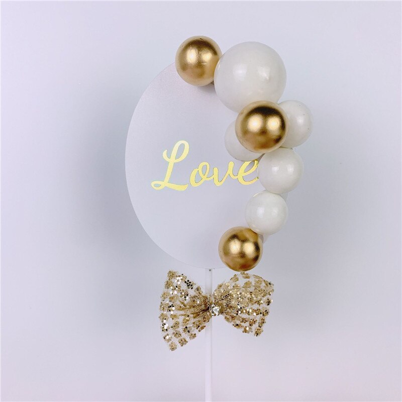 1PC Foil Love Happy Birthday Cake Toppers Cute Gol... – Vicedeal