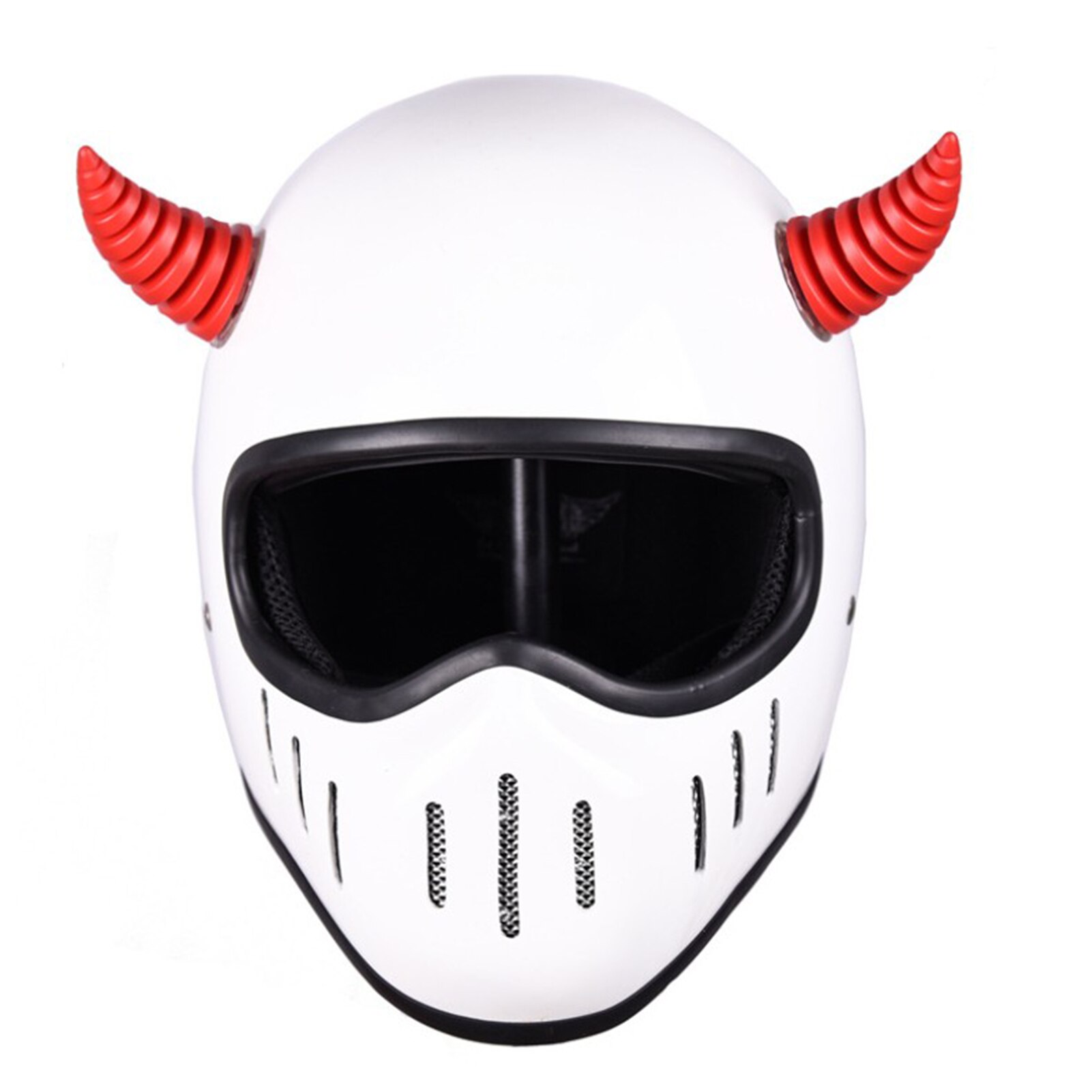 Auto Motorhelm Duivel Hoorn Motocross Full Face Of... – Grandado