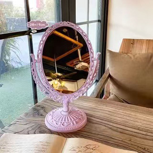 Ins Retro Double-sided Makeup Mirror Cute Girls He... – Grandado