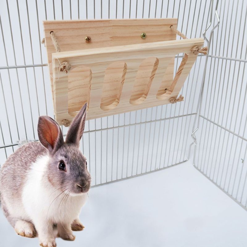 Rabbit Wooden Hay Rack Manger Multi-Functional Man... – Grandado
