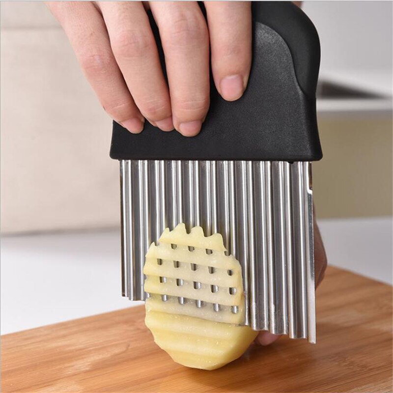 French Fries Cutter Stainless Steel Serrated Blade... – Grandado
