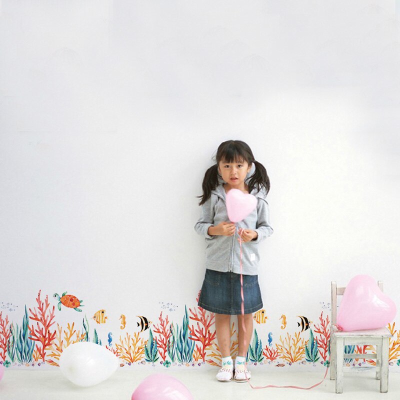 Baseboard marine planter fisk væg klistermærker ti... – Grandado