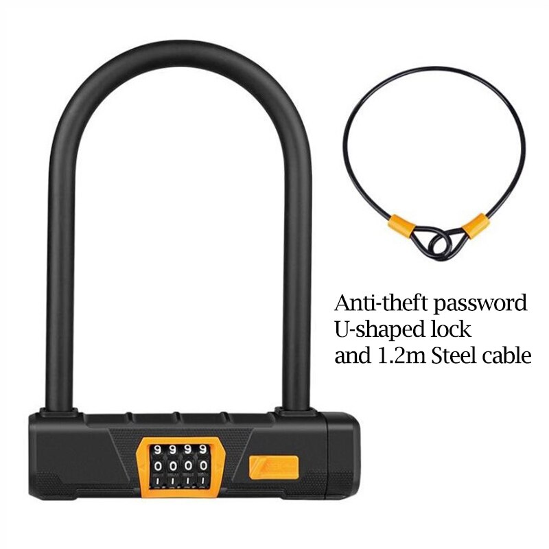 Bicycle Anti-theft Password U-shaped Lock With 1.2... – Grandado