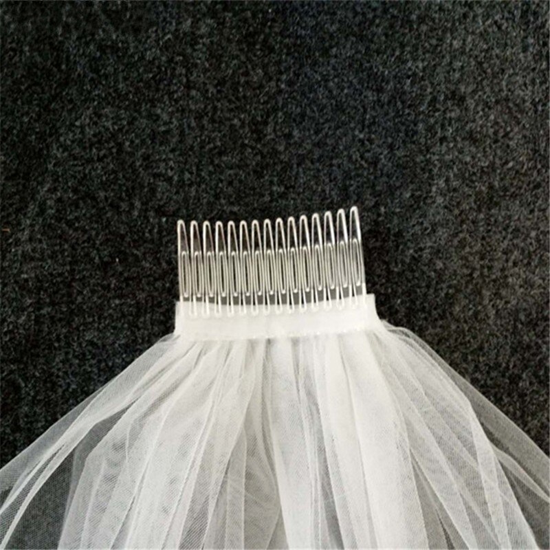 E JUE SHUNG Soft Tulle Bridal Veils Beaded Edge On... – Grandado