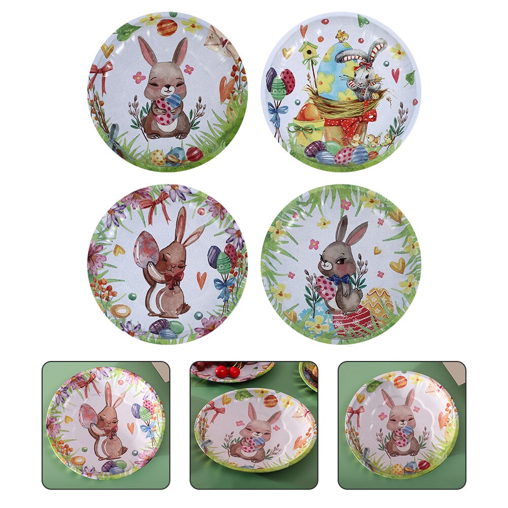 4pcs Easter Plate Easter Candy Plate Good Safe Dur... – Vicedeal