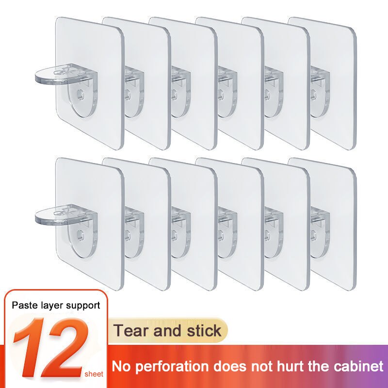 12/8/4 Pcs Shelf Support Hooks Sticker Layered Pun... – Vicedeal