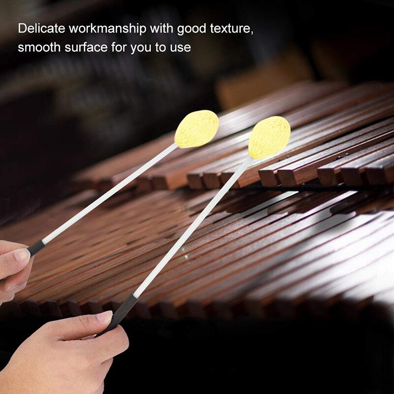 1 Pair Marimba Mallets, Percussion Mallets with Ye... – Grandado
