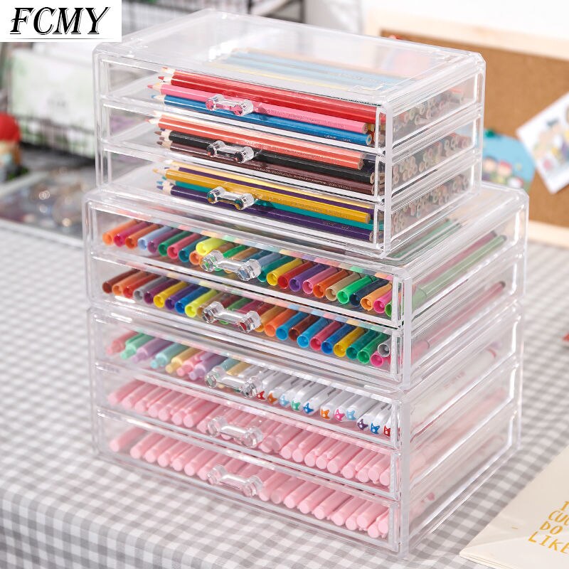 Acrylic Transparent Stationery Storage Boxes Make ... – Grandado