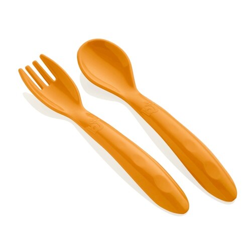 Orange Color Mama Spoon Fork Set – Grandado
