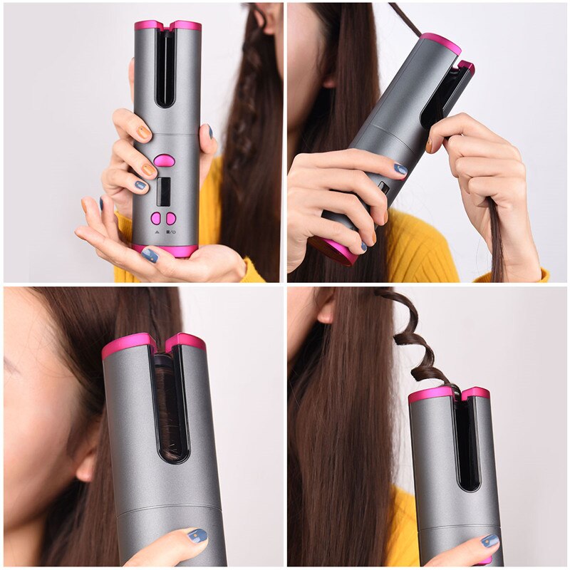 Automatic Hair Curler USB Rechargeable Auto Curlin... – Grandado