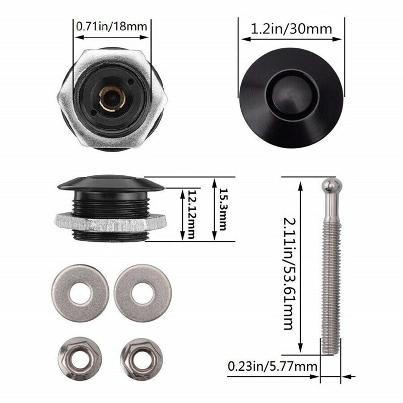 4X Push Button Quick Release Car Hood Bonnet Latch... – Grandado