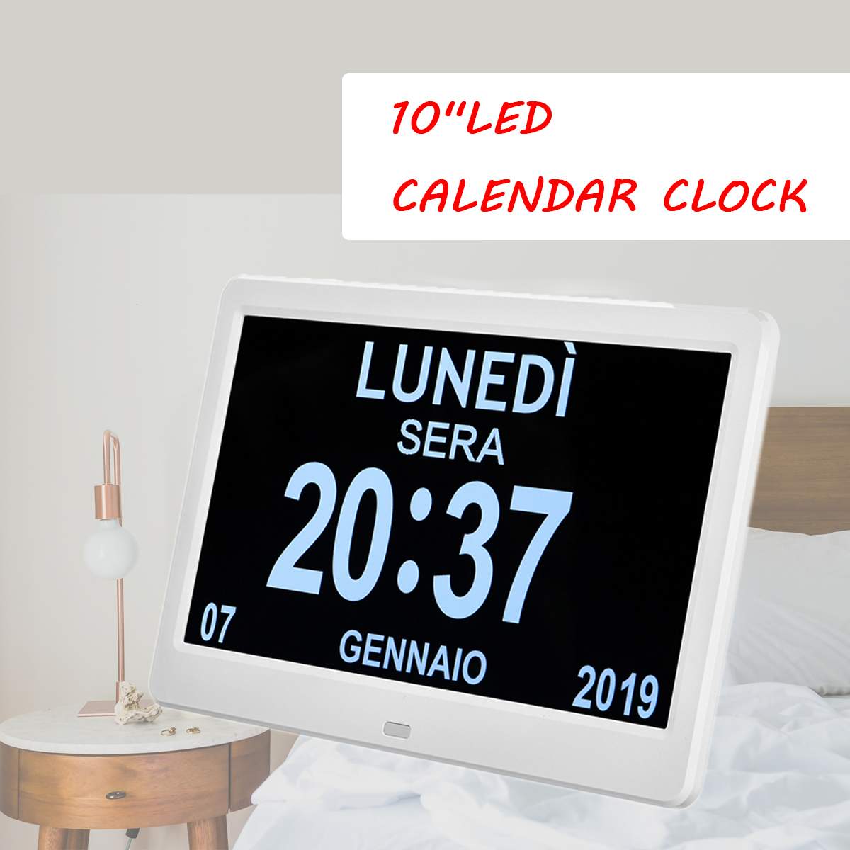 LED Digital Clock Calendar Day Home Decor Day/Week... – Vicedeal