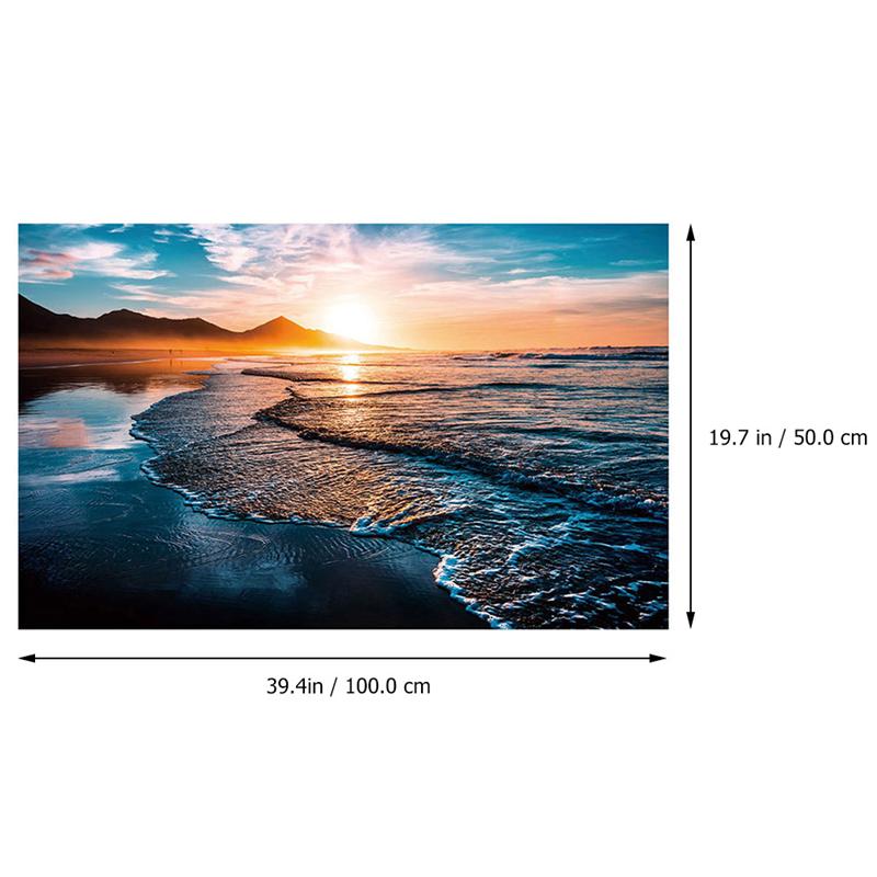Fish Tank Background Vivid Adhesive Sunrise Beach ... – Grandado