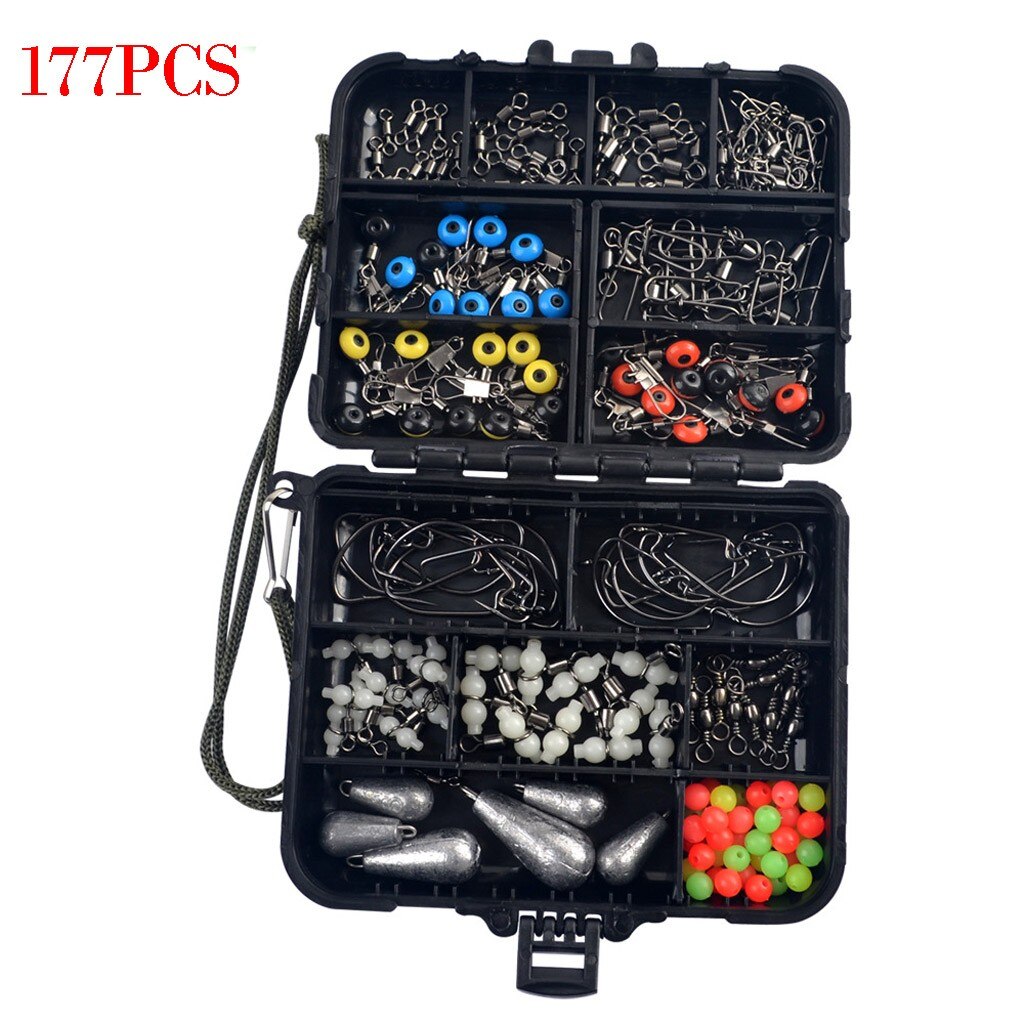 177PCS Fishing Accessories Kit Set With Fishing Ta... – Vicedeal