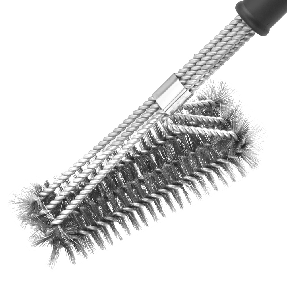 Triple-Head Stainless Steel Grill Scraper BBQ Clea... – Grandado