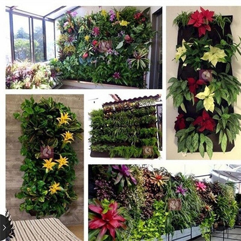 Wall Hanging Planting Bags Garden Vertical Planter... – Grandado