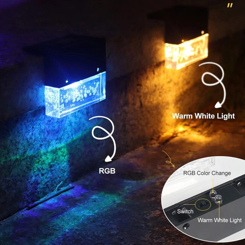 Warm White +RGB Changeable Solar Path Stair LED De... – Grandado